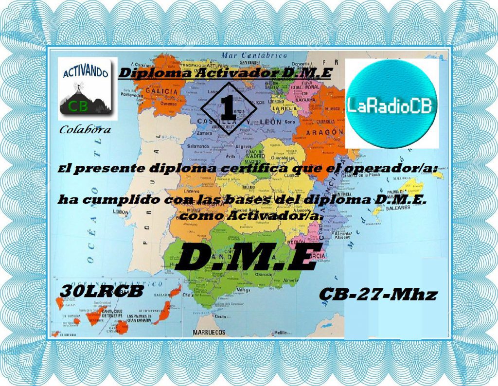 Diplomas disponibles DME CB LaRadioCB.es ️